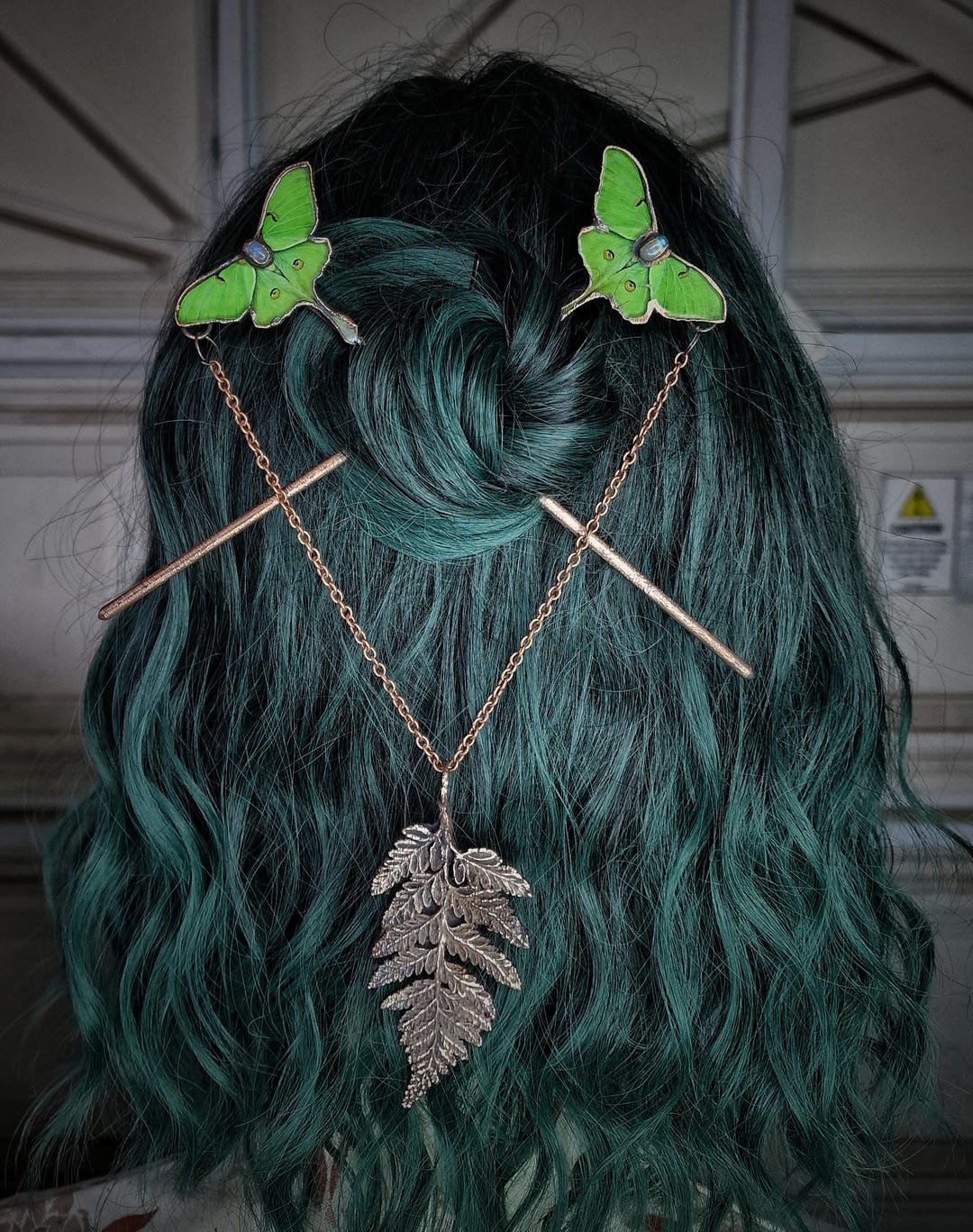 Copper Luna Moth Hair Sticks - Etsy