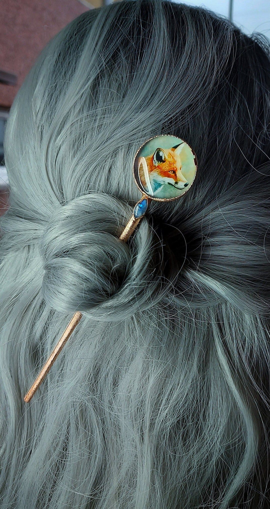 Moonstone Fox Hair Stick - Etsy