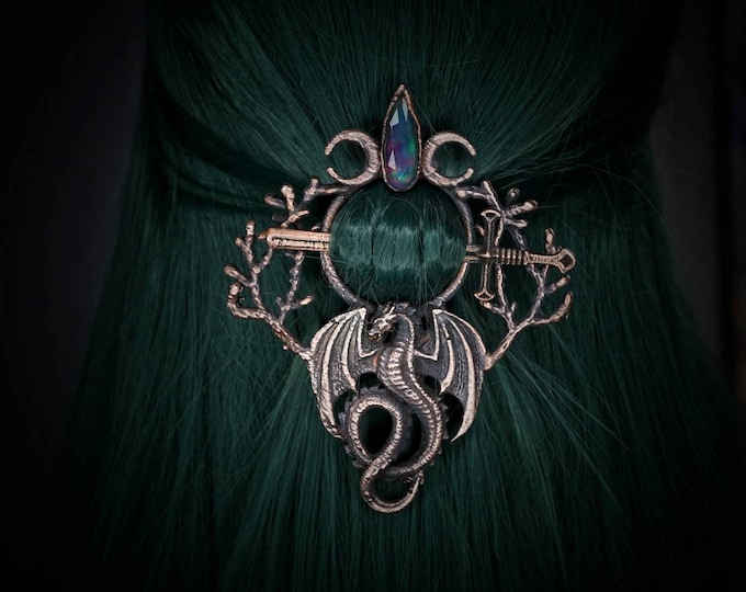 Aurora Dragon Hair Pin - Etsy