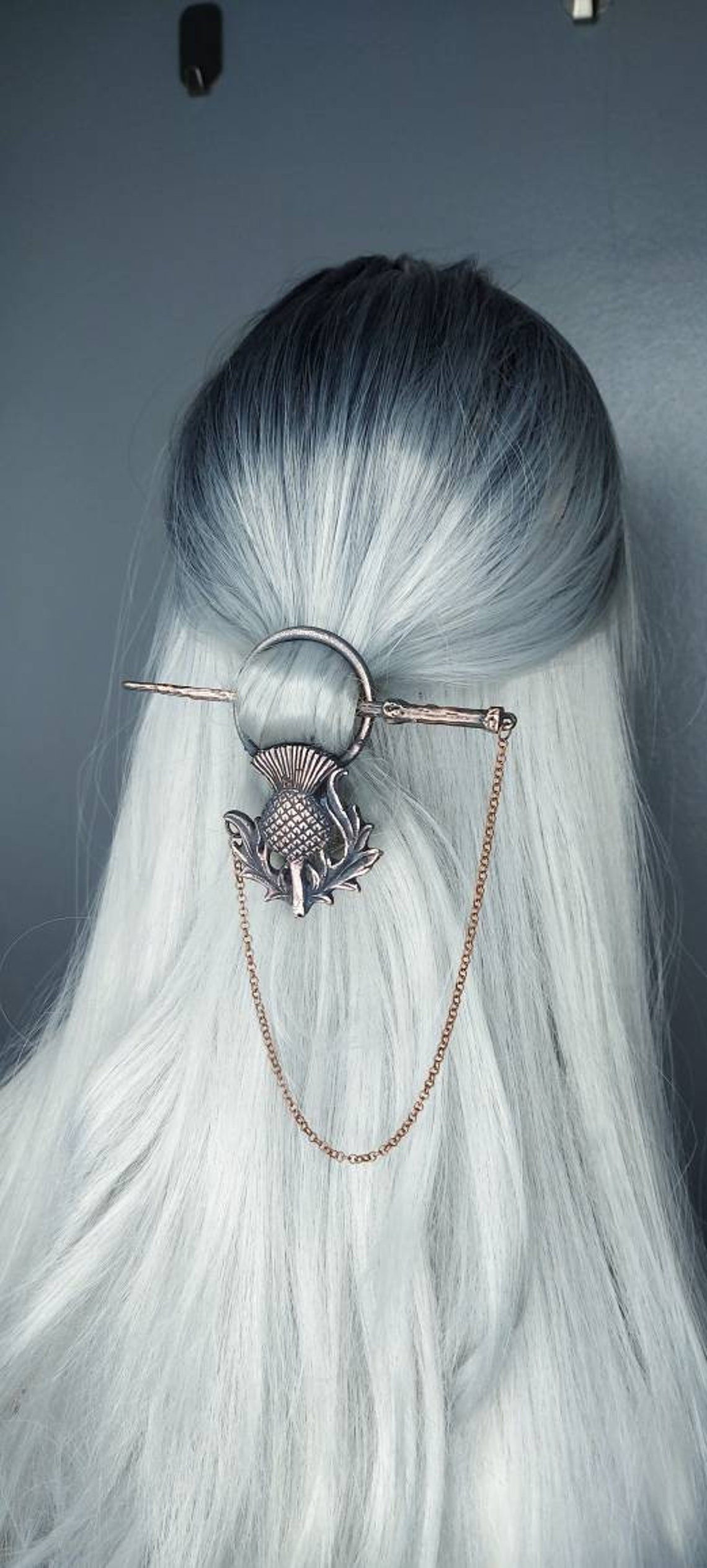 Copper Thistle Hair Pin - Etsy