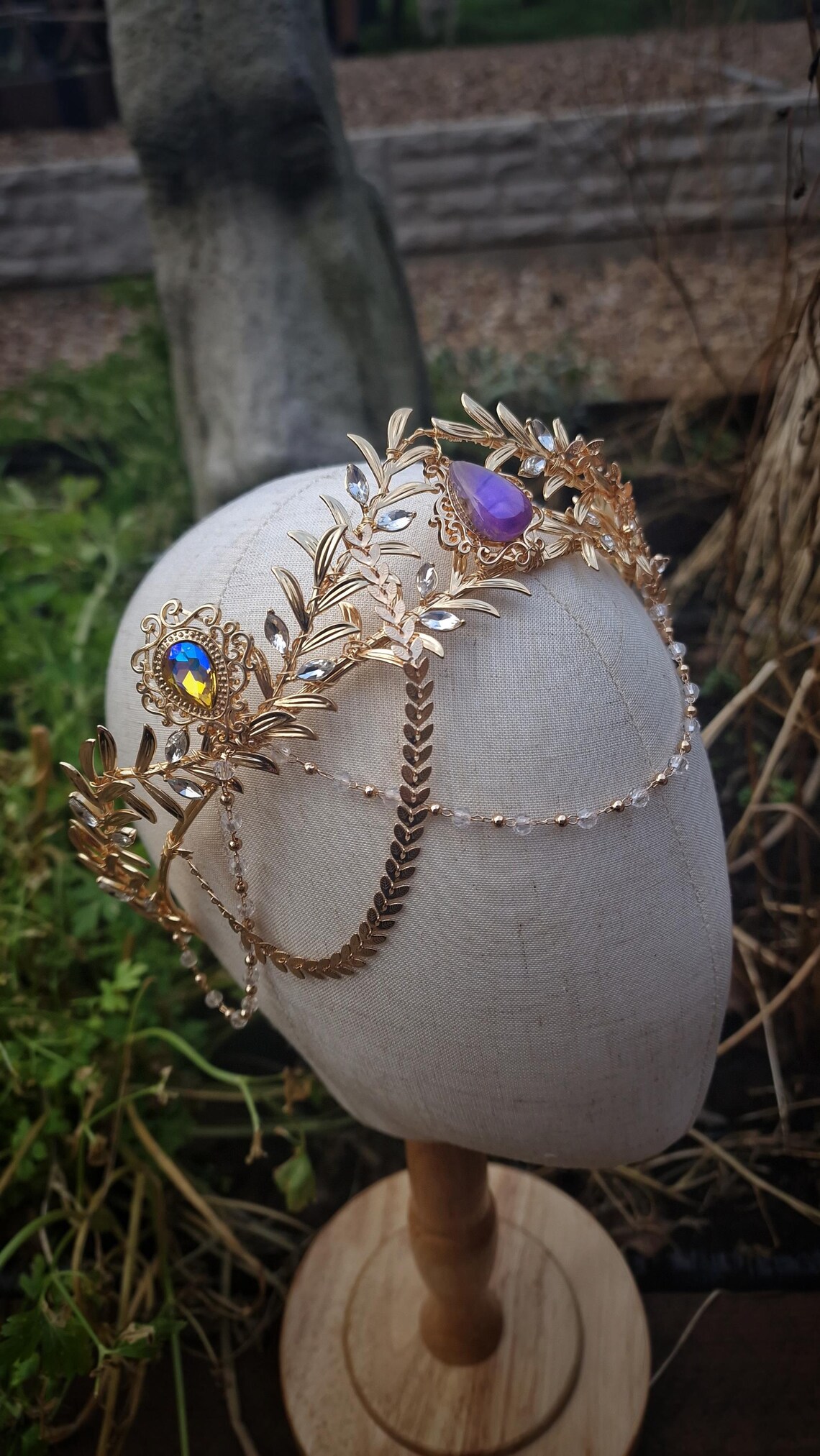 Amethyst Gold Goddess Crown - Etsy
