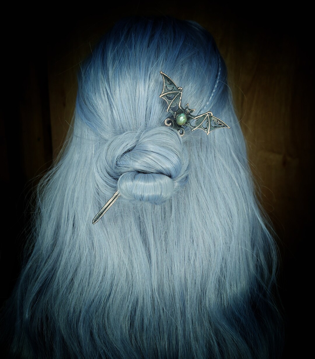 Labradorite Bat Hair Stick - Etsy