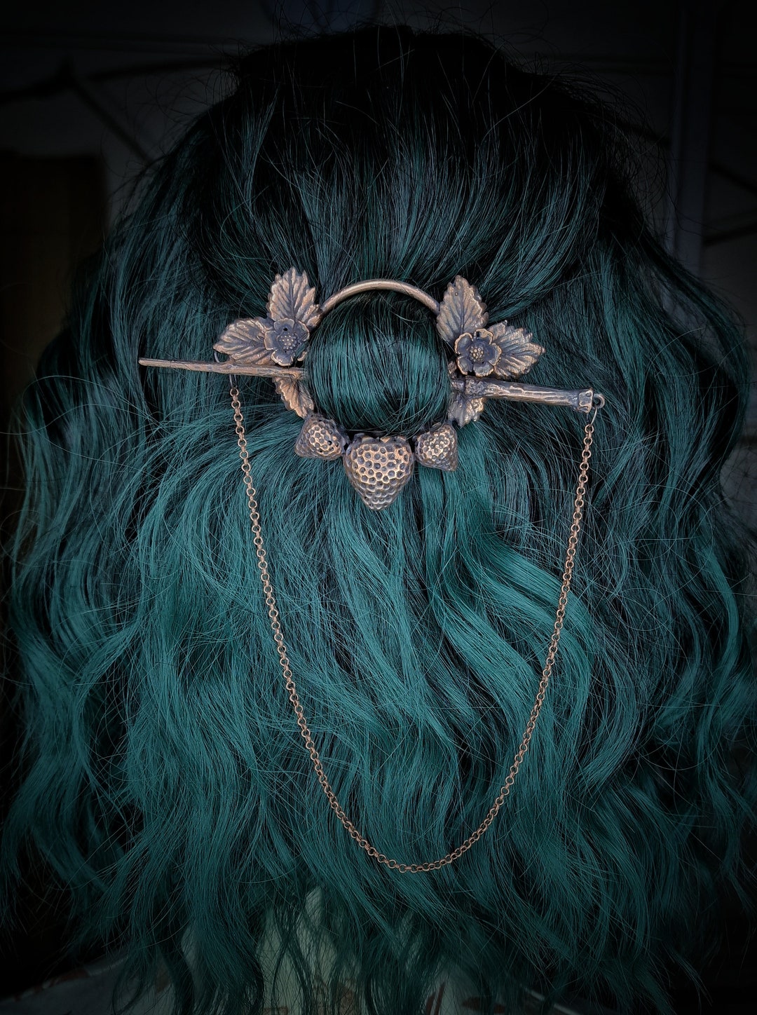 Copper Strawberry Hair Pin - Etsy