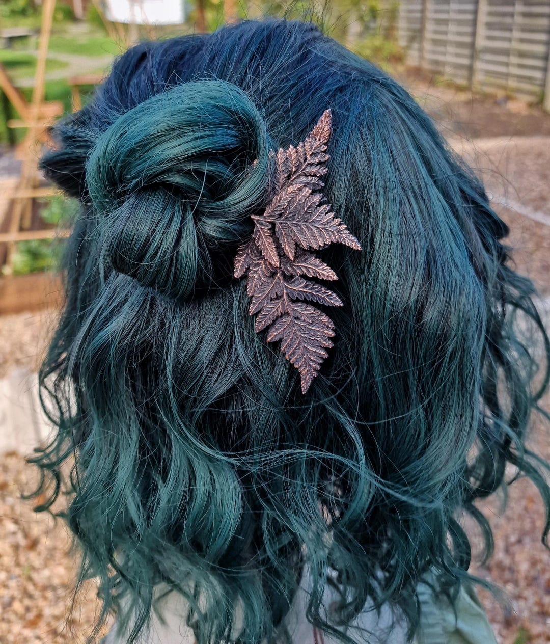 Copper Fern Leaf Hair Fork Celtic Hair Pin - Celtic Hair Pin – Forest ...