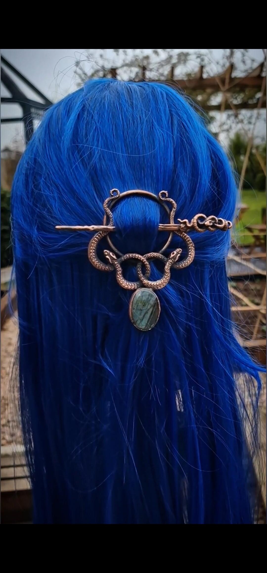 Handmade Copper Snake Hair Pin - Etsy
