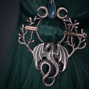 Aurora Dragon Hair Pin - Etsy