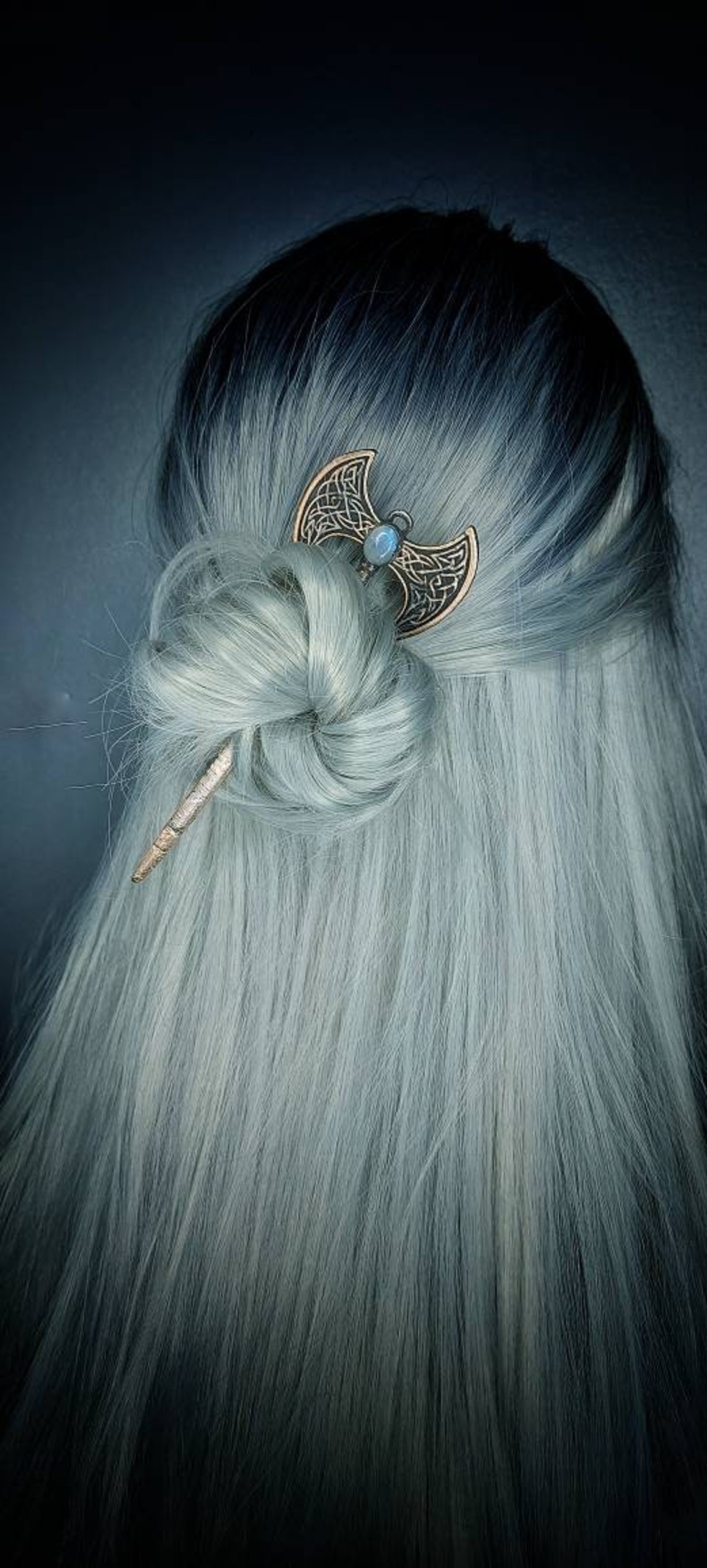 Moonstone / Labradorite Hair Stick - Etsy