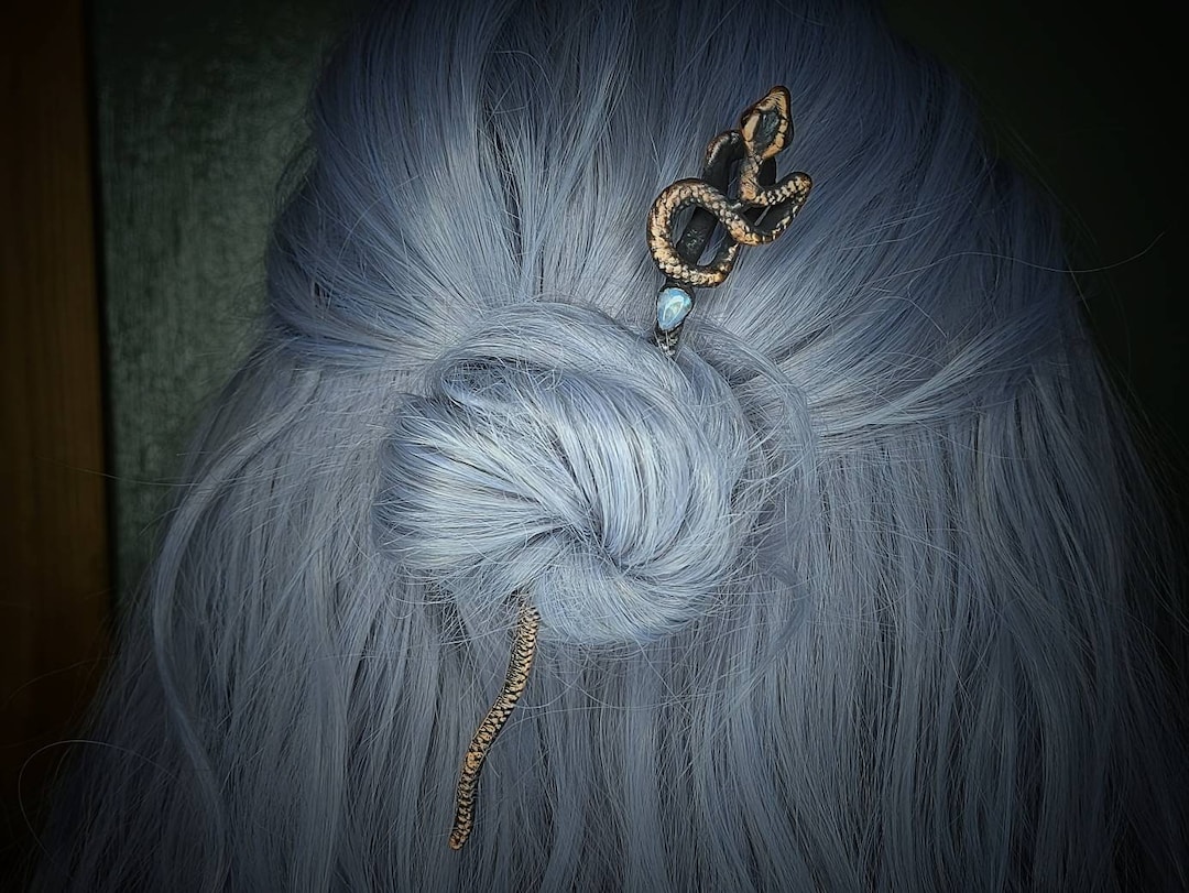 Moonstone Snake Hair Stick - Etsy