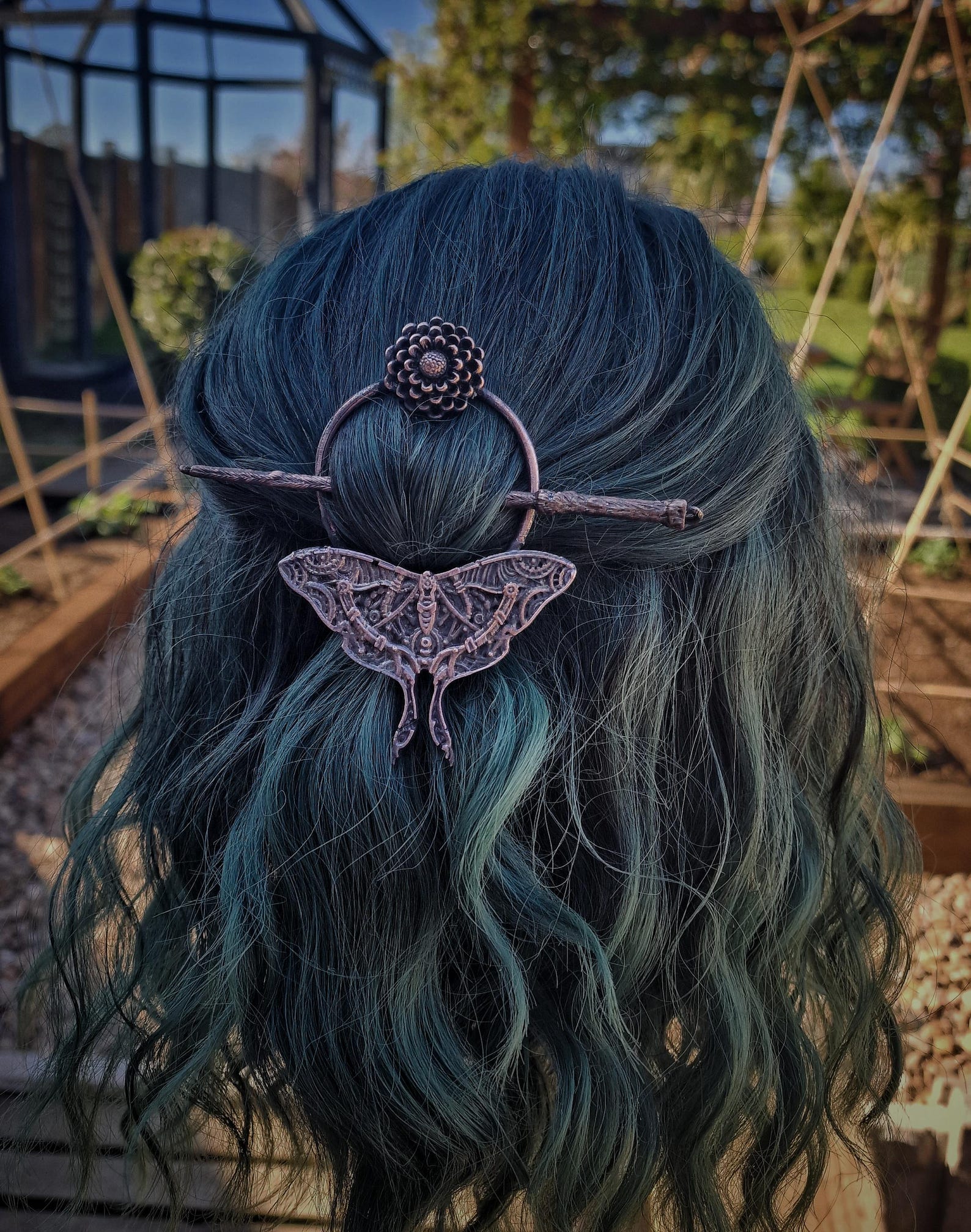 Copper Luna Moth Hair Pin - Etsy