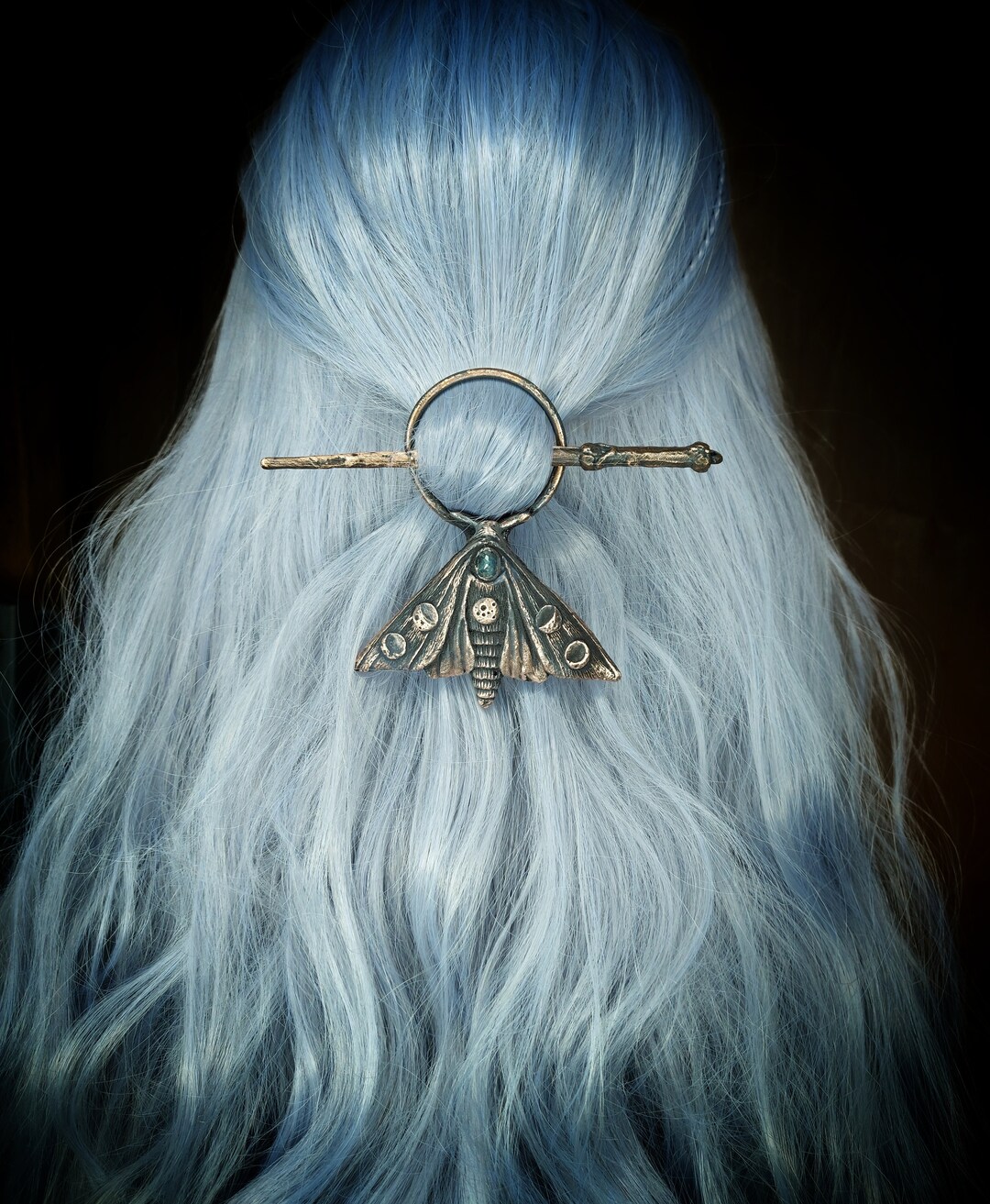 Labradorite Moth Hair Pin - Etsy
