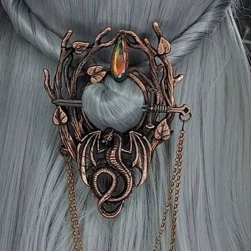 Copper Dragon Hair Pin - Etsy