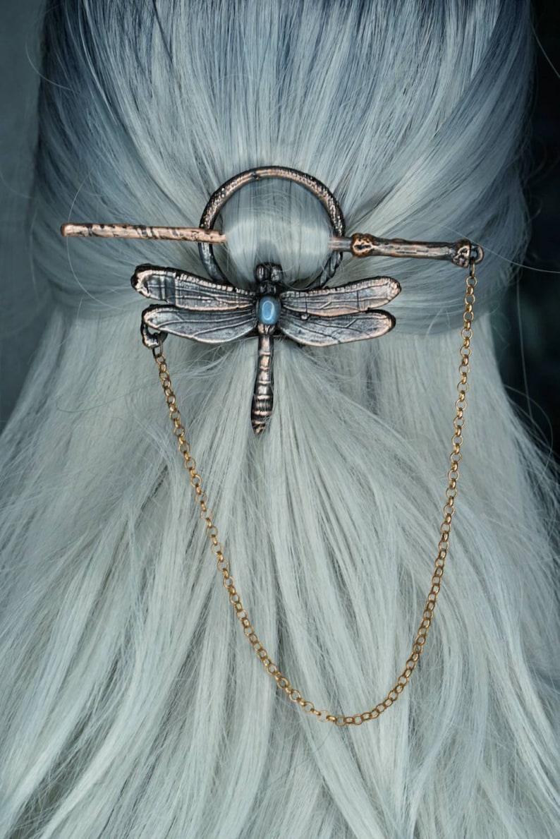 Labradorite Dragonfly Hair Pin - Etsy