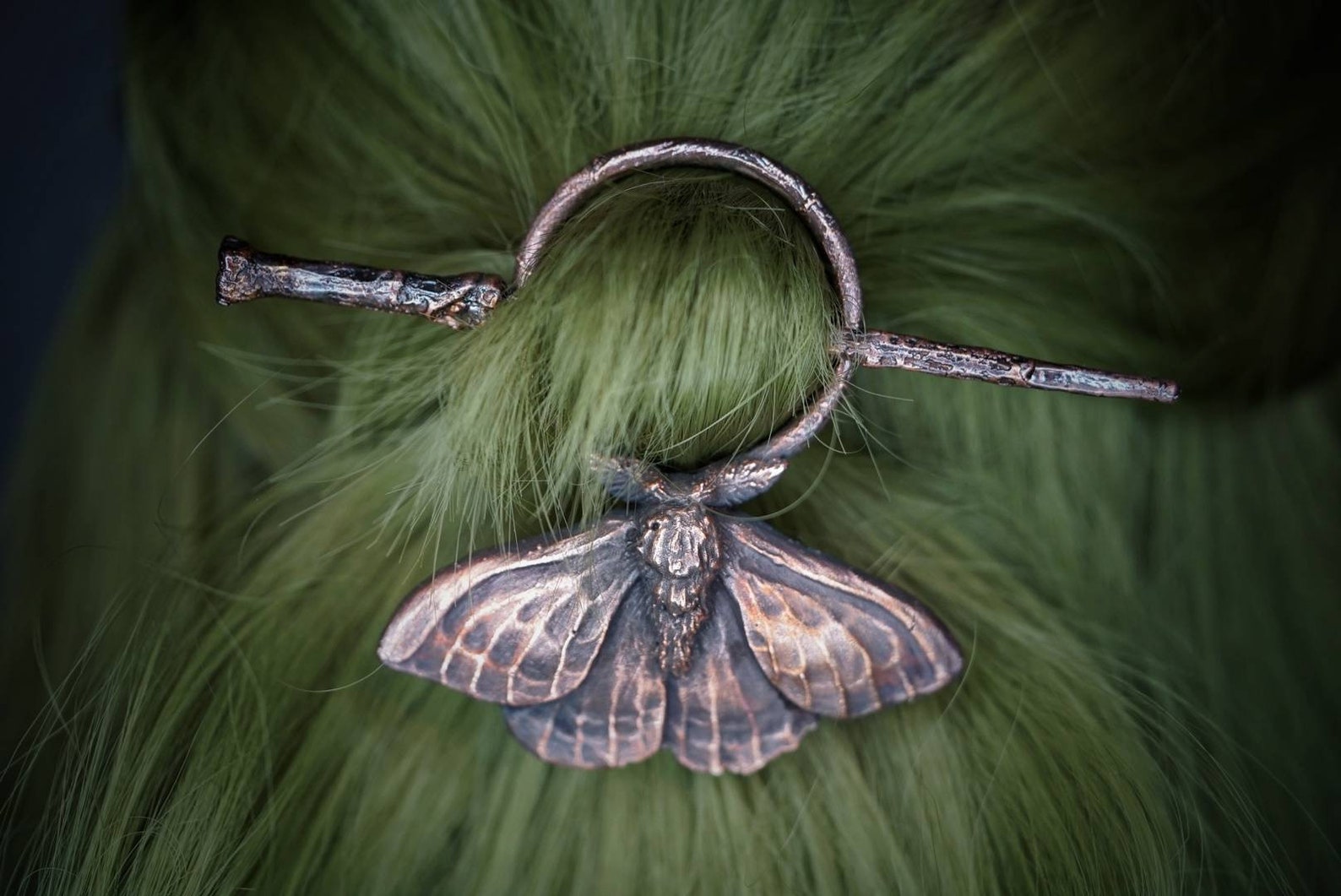 Copper Made to Order Moth Hair Pin/ Brooch - Etsy
