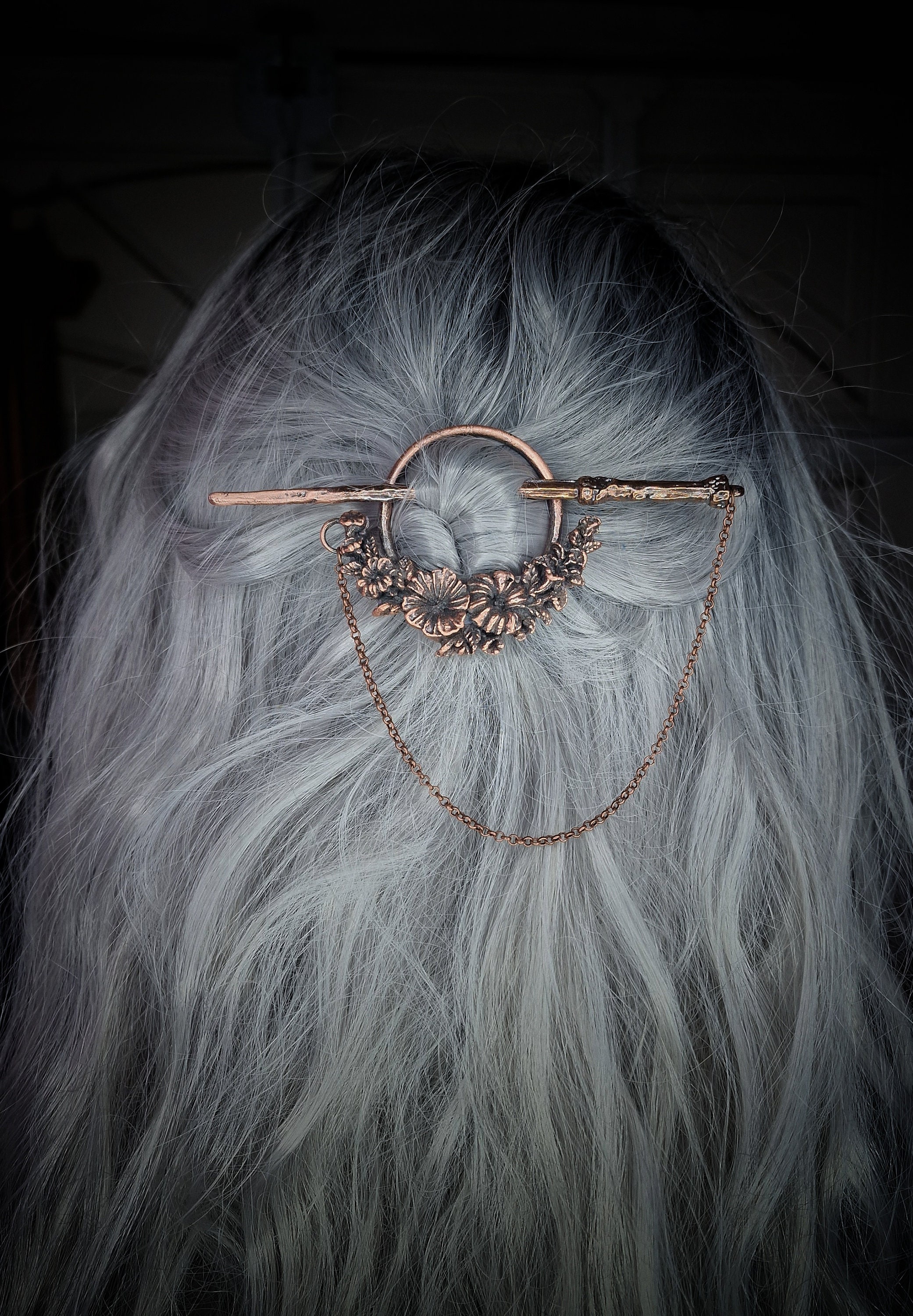 Flower Handmade Copper Hair Pin - Etsy