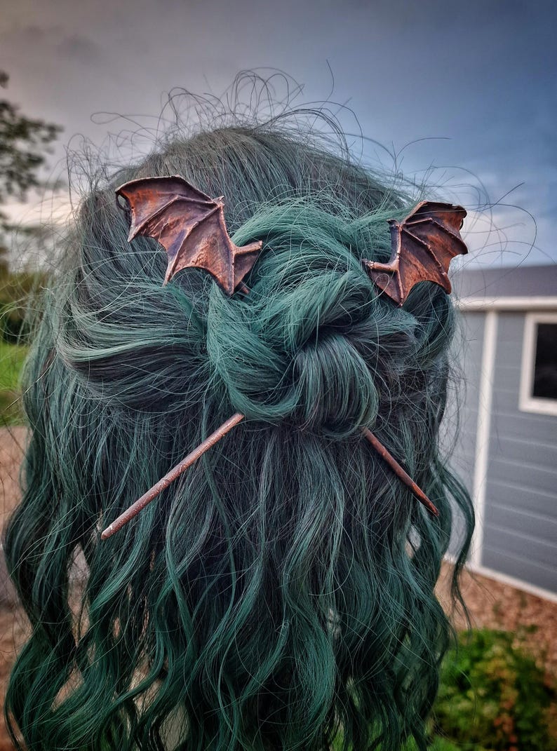 Bat Wing Hair Sticks - Etsy