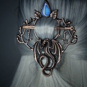 Moonstone Dragon Hair Pin - Etsy