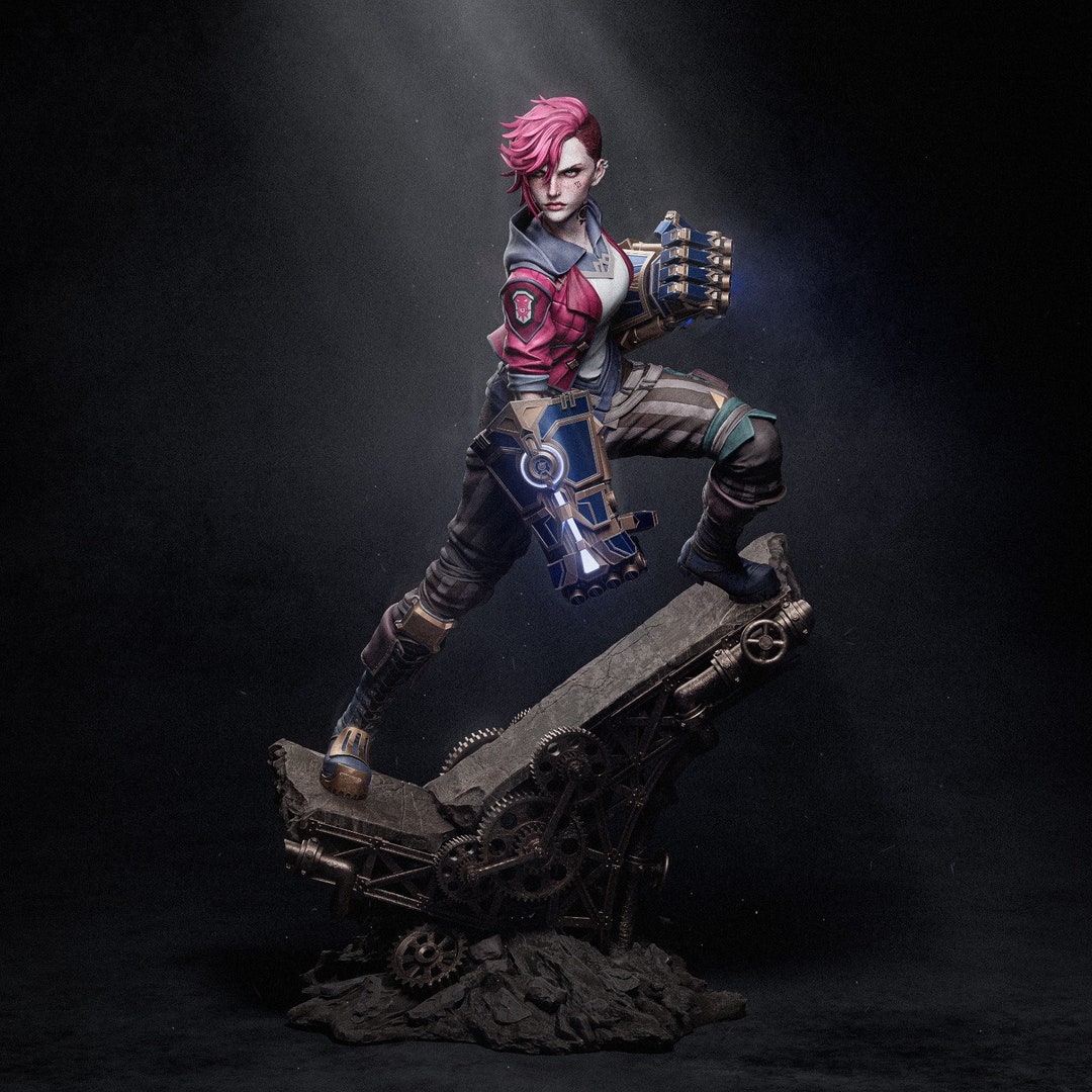 Vi Arcane | Lol | | Fan Art | Hand Painted Figurine - Etsy
