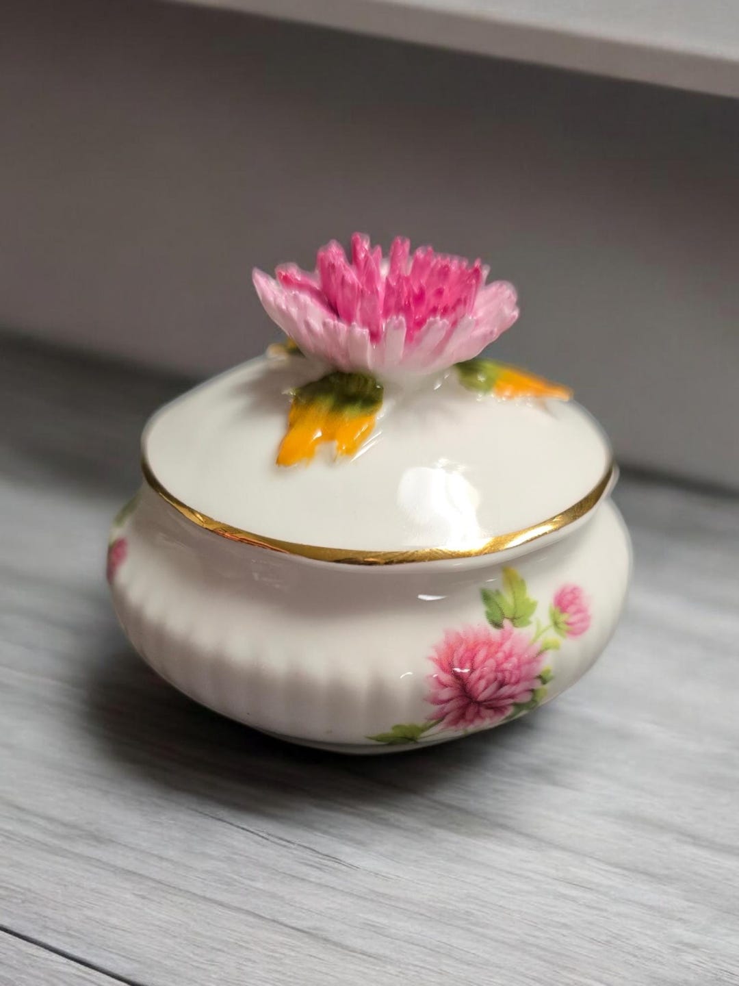 Vintage Royal Albert Flower of the Month Series Trinket Box - Etsy