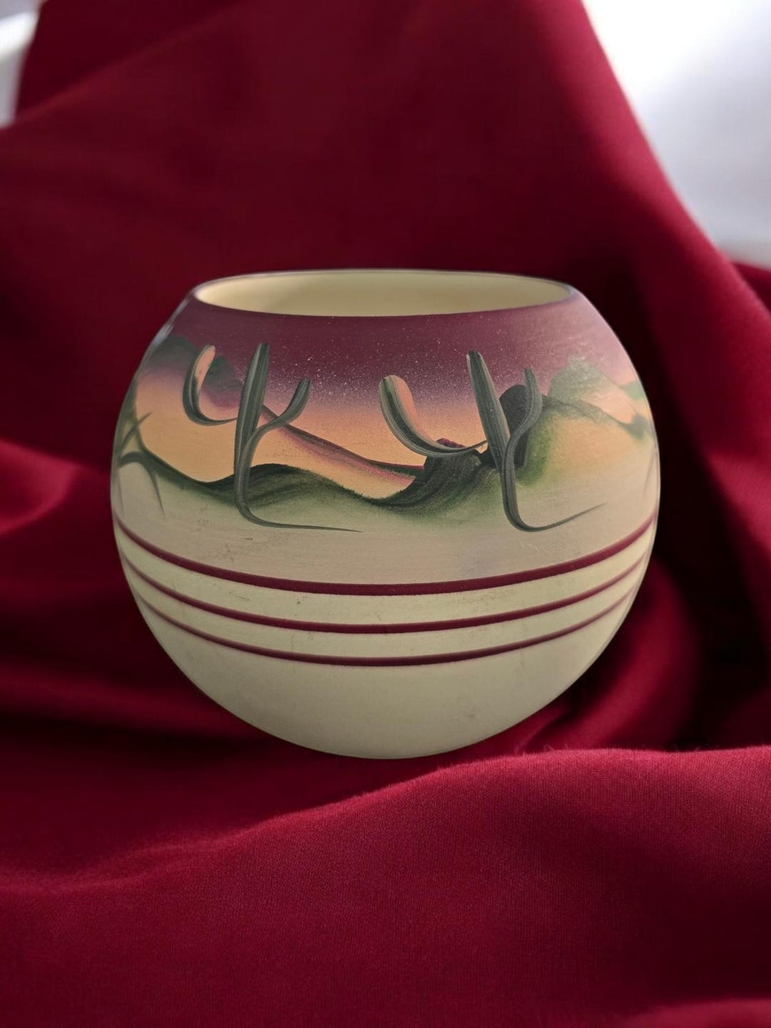 Vintage New West Pottery Hand Painted Vase/pot - Etsy