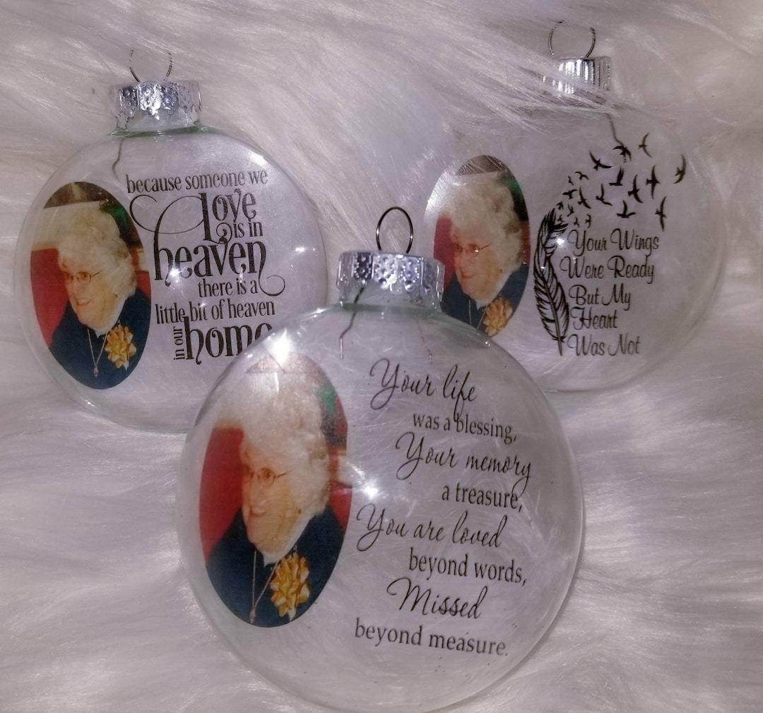 Christmas Personalized Memorial Ornaments - Etsy