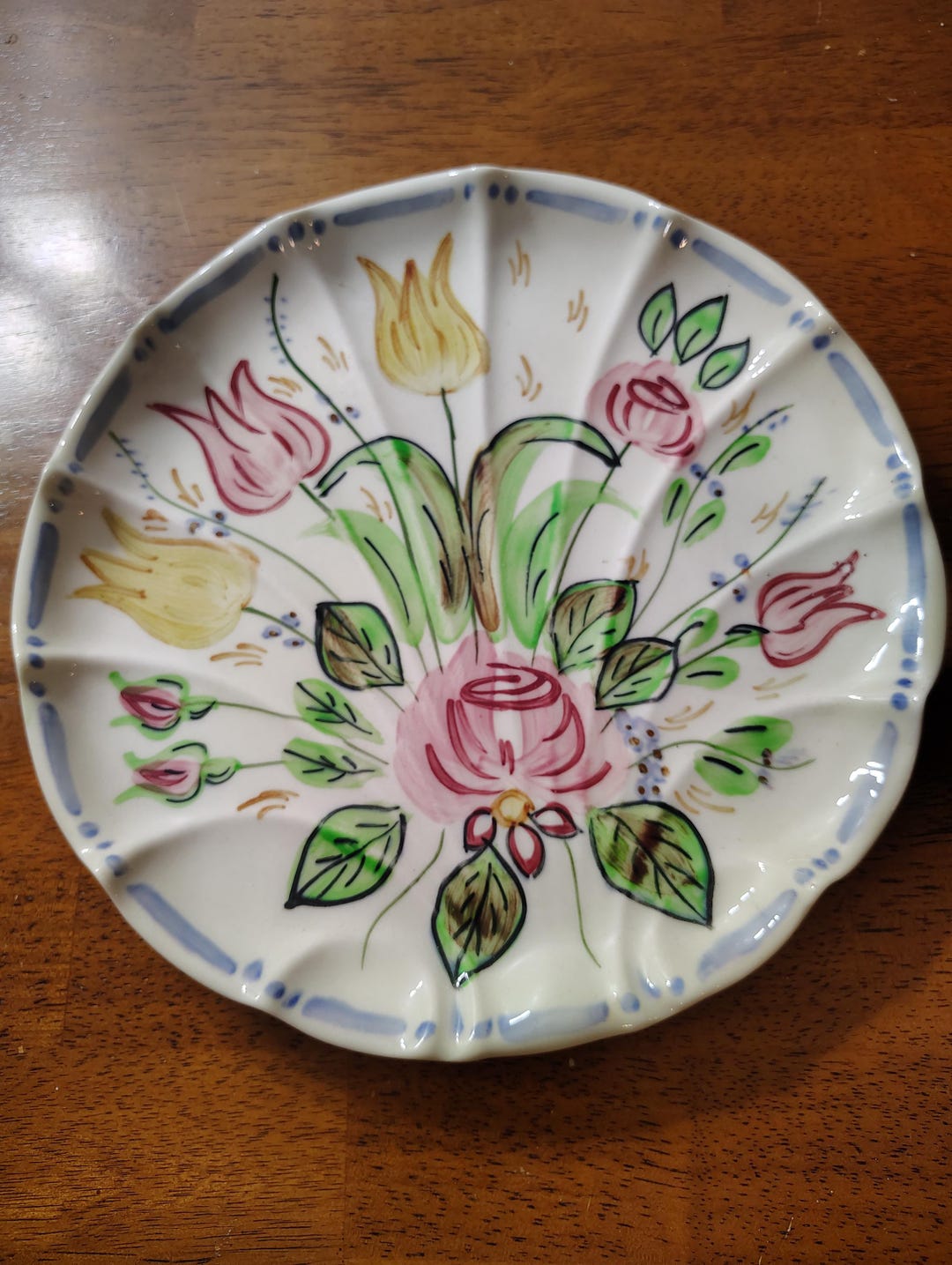 Blue Ridge China USA Plate Hand Painted Underglaze 1930-1957 - Etsy