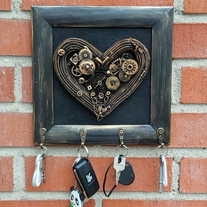 Key Rack Steampunk Decor Steampunk Canvas Wedding - Etsy