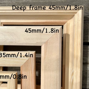 Unfinished Unpainted Wooden Frames Handmade Custom Size Photo Frame ...