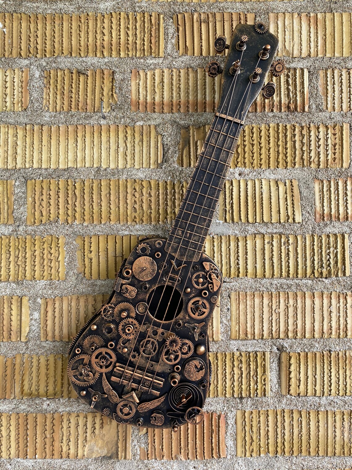 Steampunk Ukulele Artwork steampunk wall art ukulele lover | Etsy