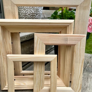 Unfinished Unpainted Wooden Frames Handmade Custom Size Photo Frame ...