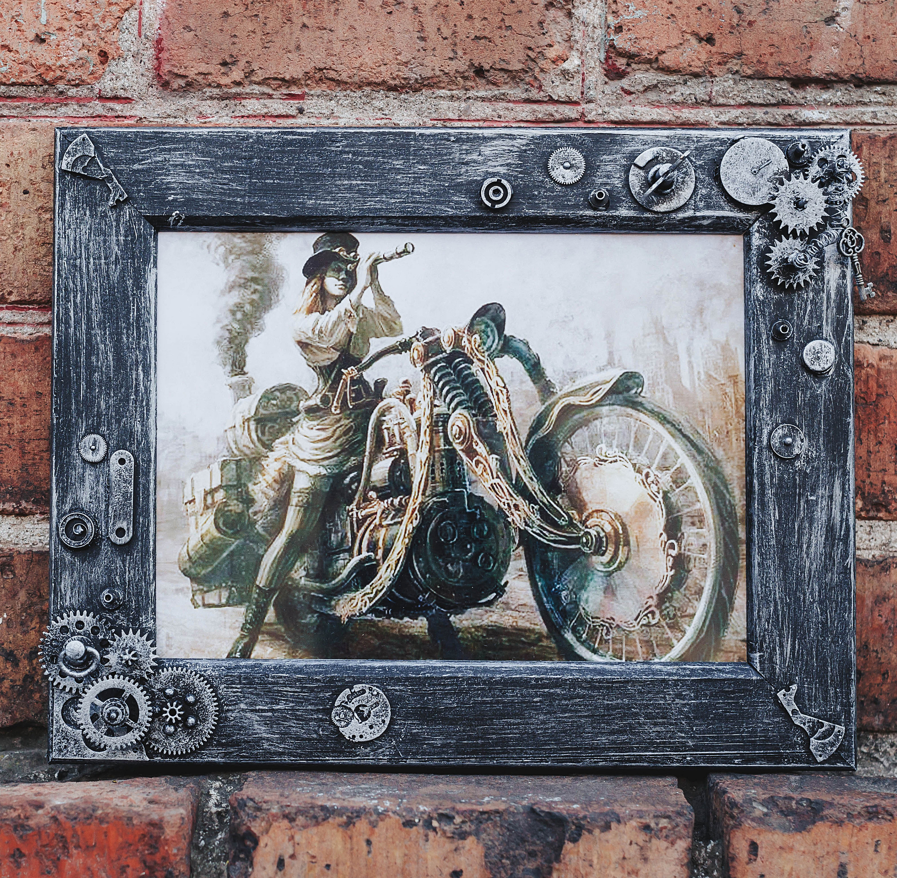 Steampunk Frame Metal Photo Frame Wooden Photo Frame - Etsy