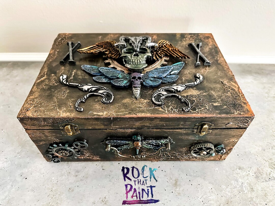 Goth Rules Mixed Media Storage Box - Etsy