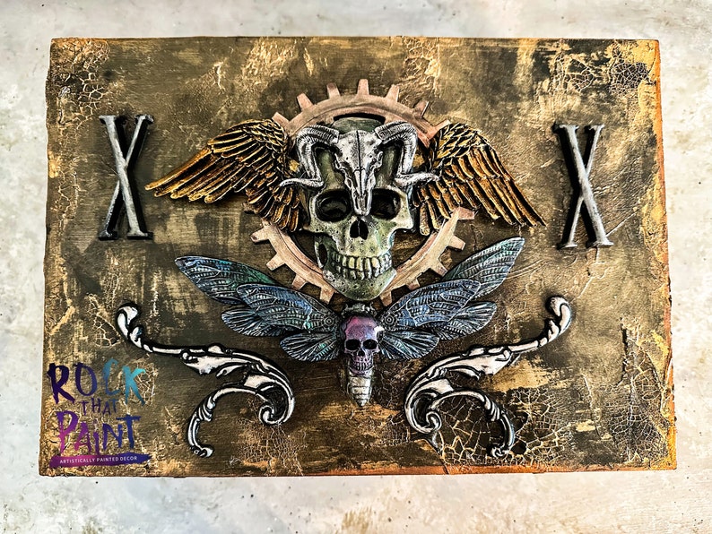 Goth Rules Mixed Media Storage Box - Etsy