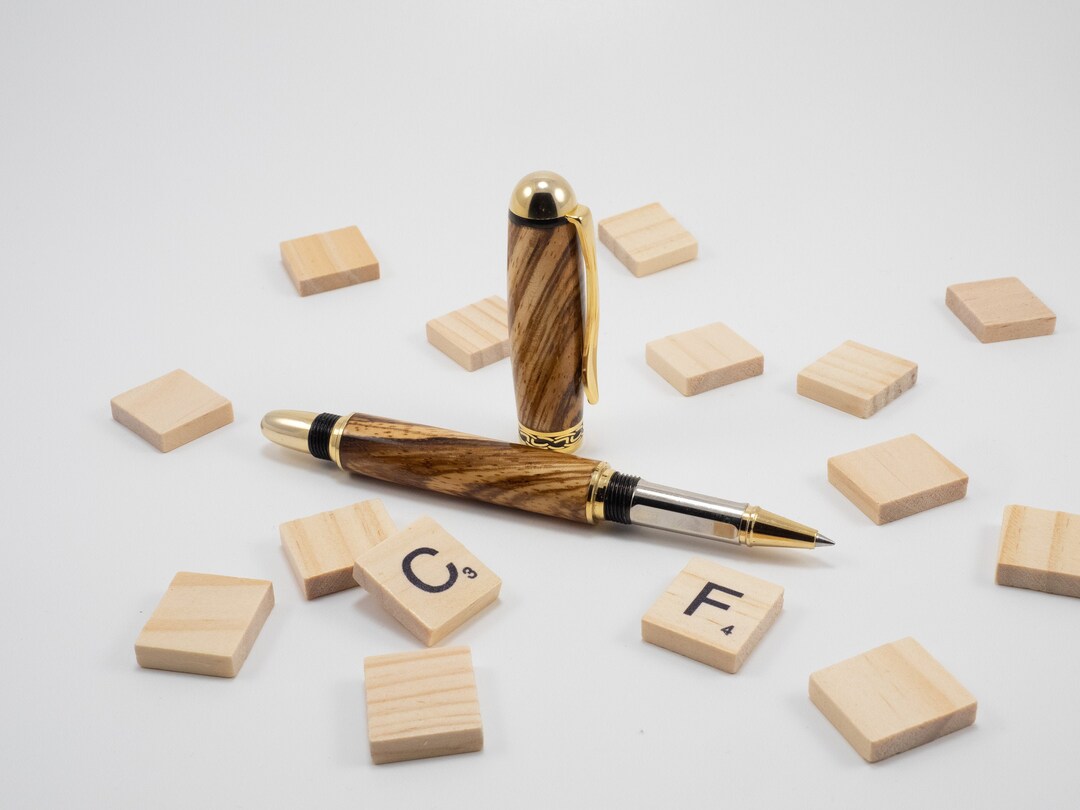 Sedona Gold Ball Pen in Zebrawood - Etsy