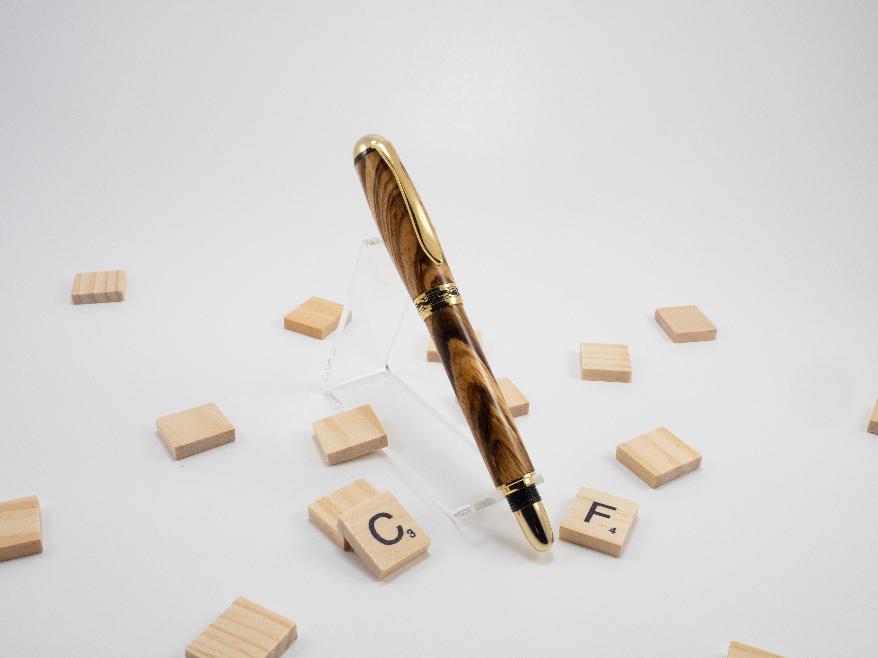 Sedona Gold Ball Pen in Zebrawood - Etsy UK