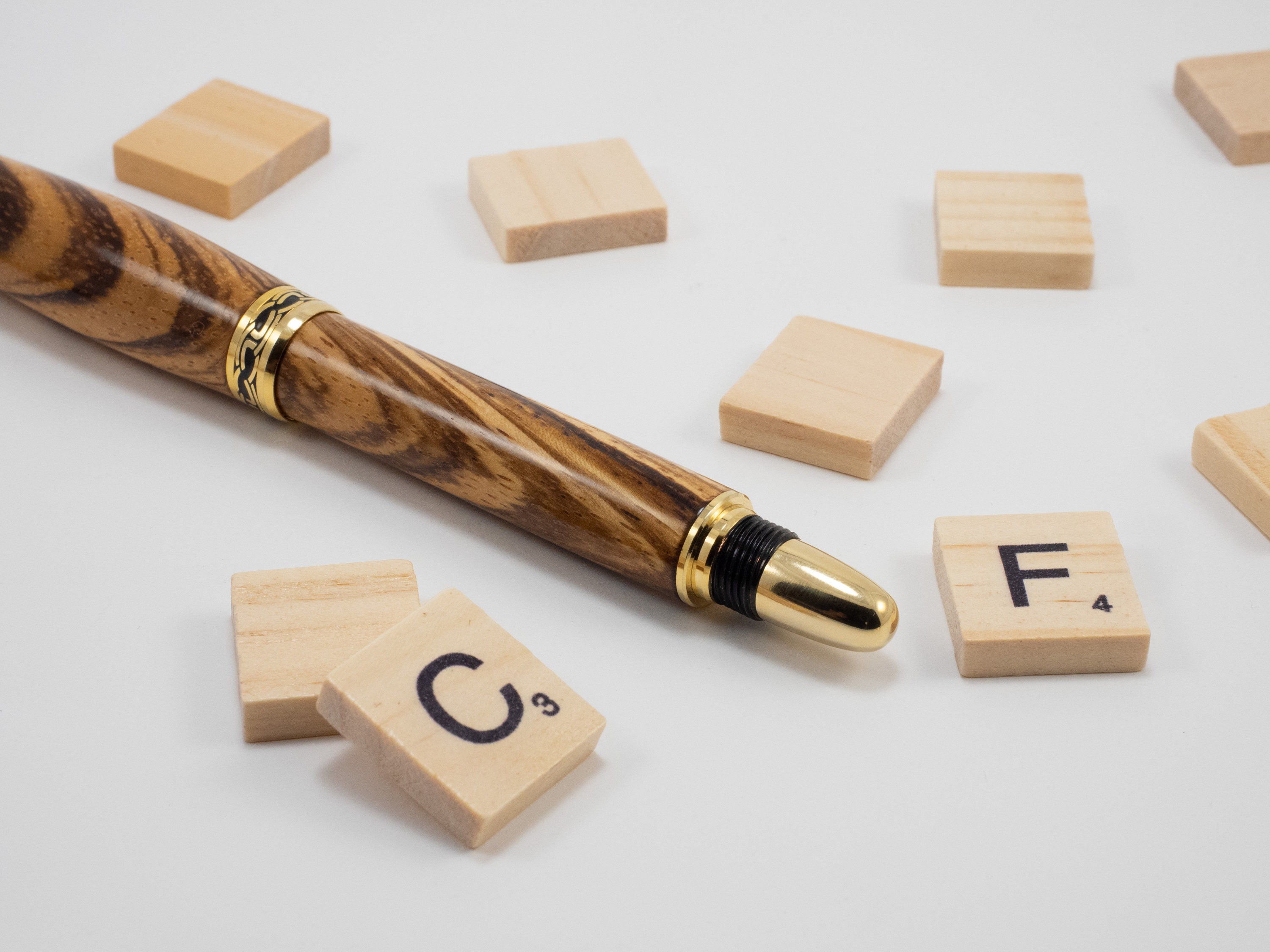 Sedona Gold Ball Pen in Zebrawood - Etsy UK