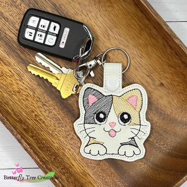 Cat Keychain - Etsy