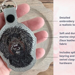 Realistic Goldendoodle Labradoodle Keychain: Embroidered Doodle Dog Key ...