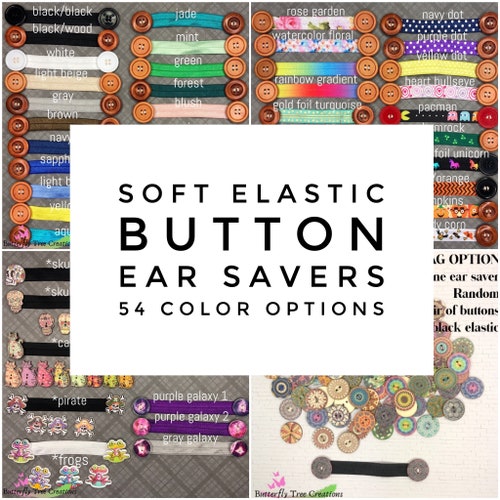 Face Mask Elastic Ear Savers Snap Button Mask Extenders - Etsy