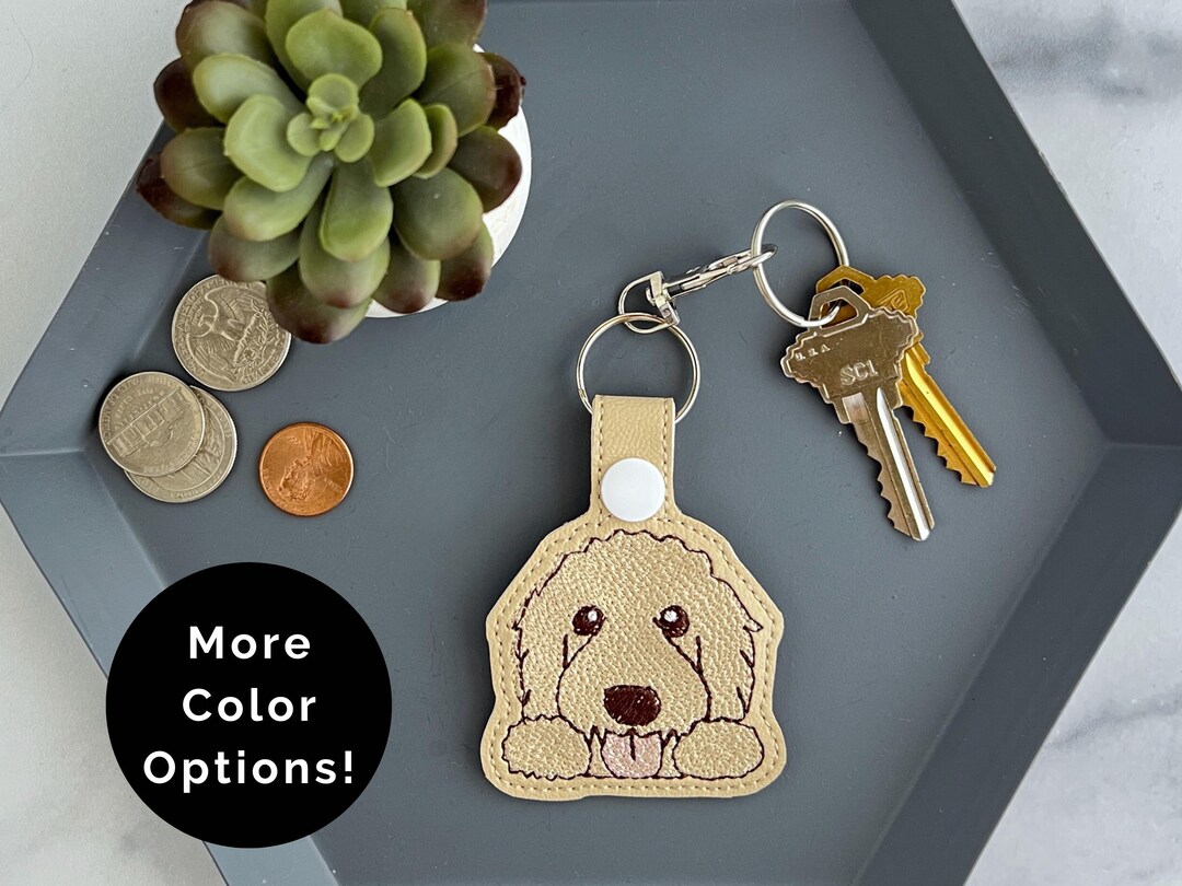Poodle Mix Keychain: Embroidered Goldendoodle, Labradoodle or ...