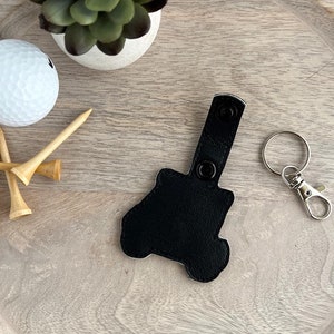 Custom Golf Cart Keychain, Embroidered Key Fob or Bag Charm, Great Gift ...