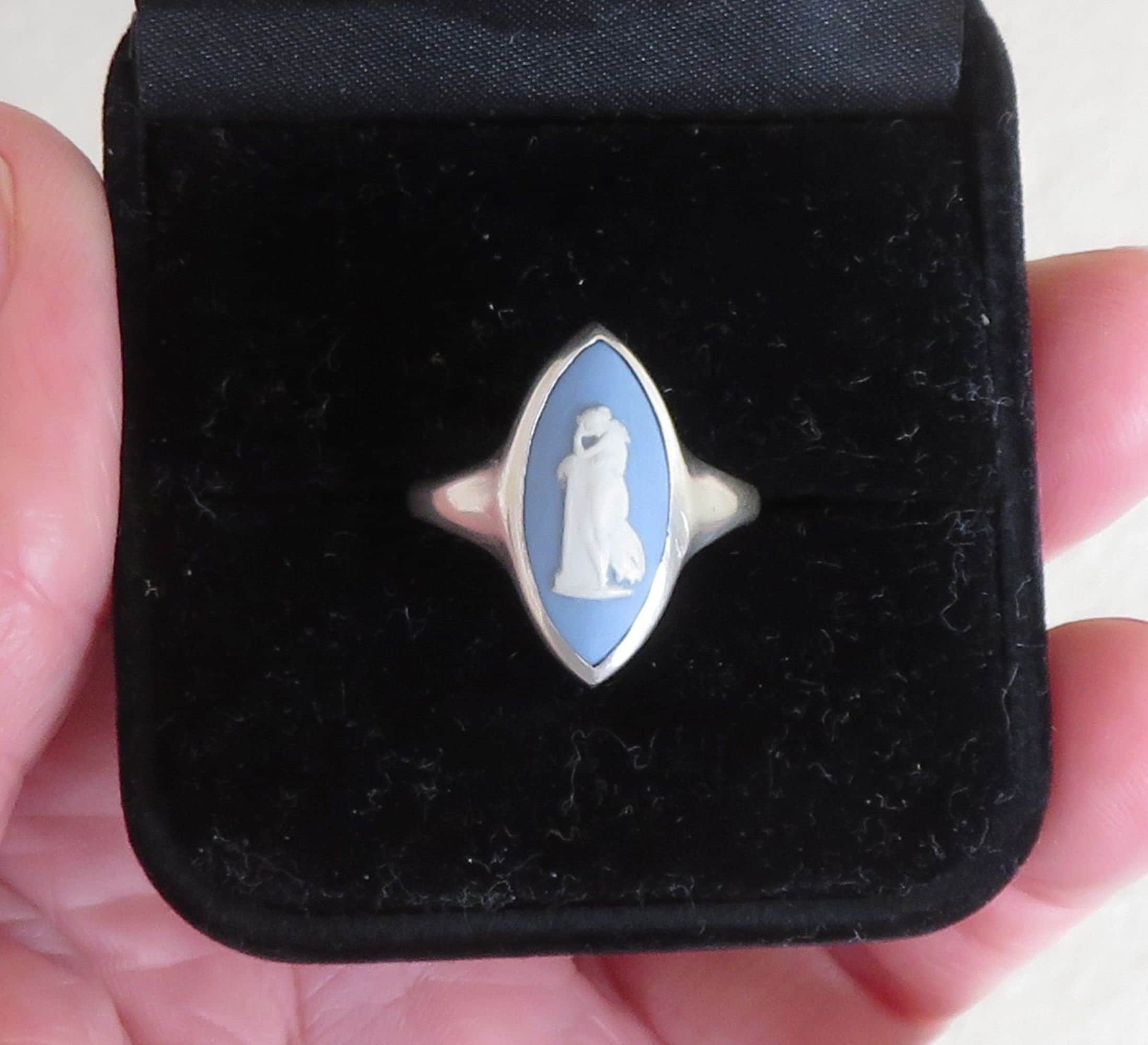 Rare Chester Hallmark Vintage Sterling Silver Wedgwood Blue - Etsy