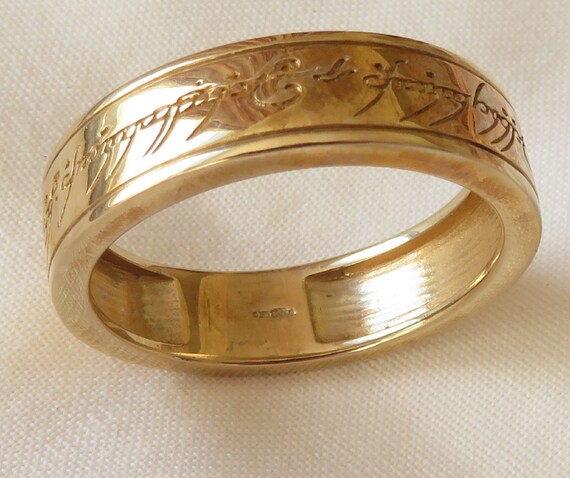 Solid 9 Carat Gold Lord of the Rings ring - size Z - … - Gem