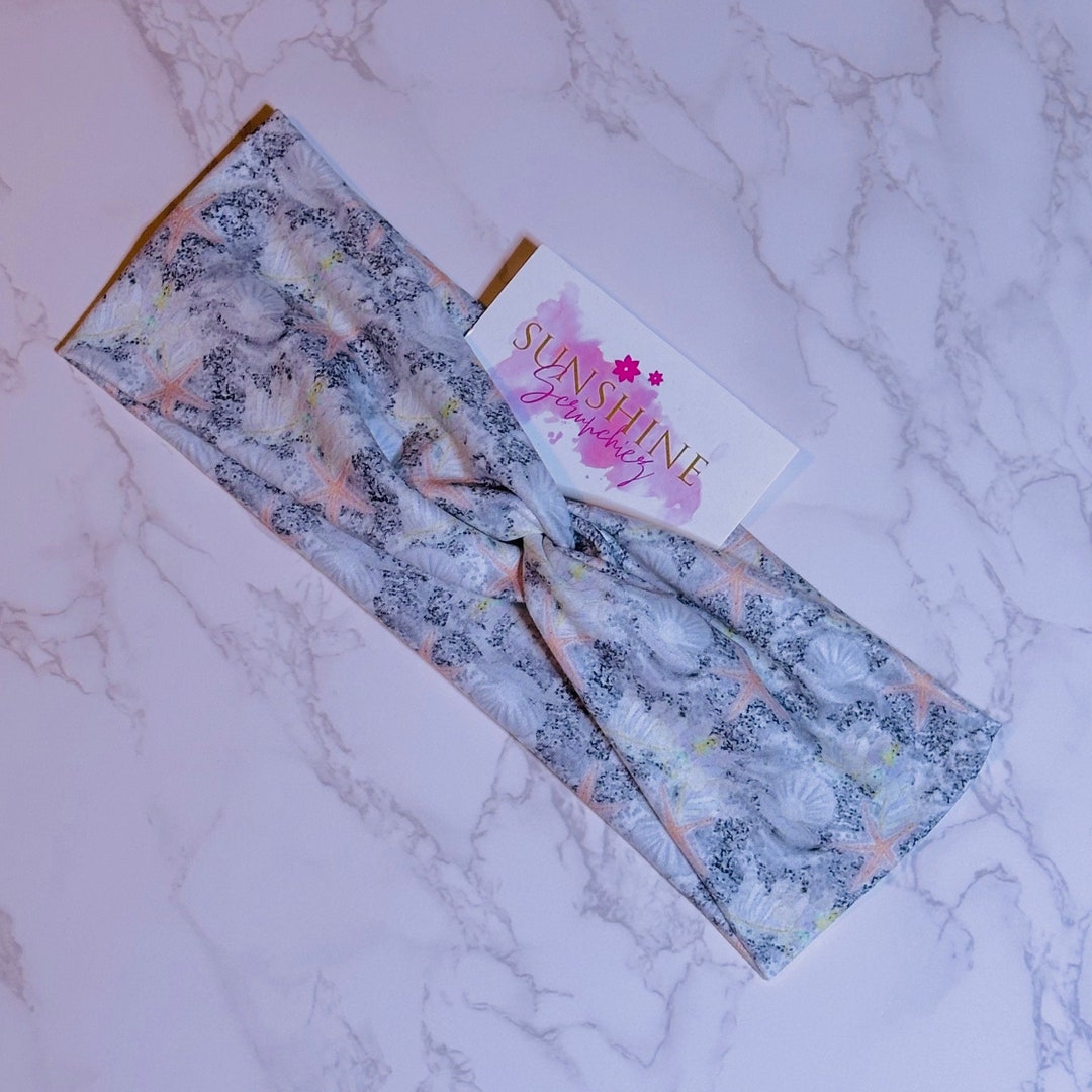 Sea Shells and Starfish Turban Twist Headbands-beach Headbands-beach ...