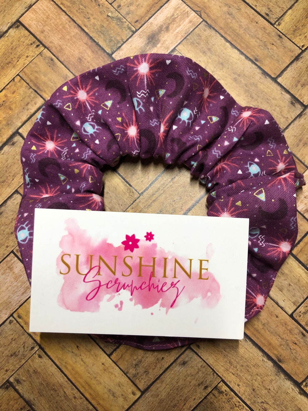 Cosmic Energy Scrunchie-moon Sun Stars Eye Scrunchies- Ponytail ...