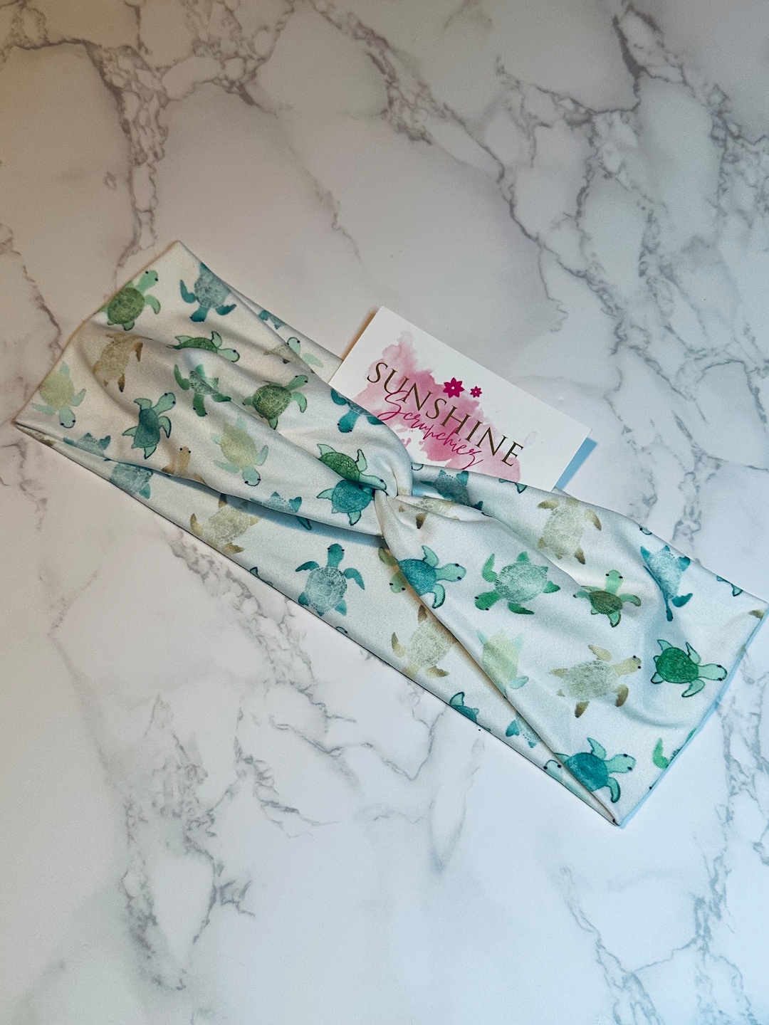 Sea Turtle Turban Twist Headband: Knotted Stretchy Hair Accessory - Etsy