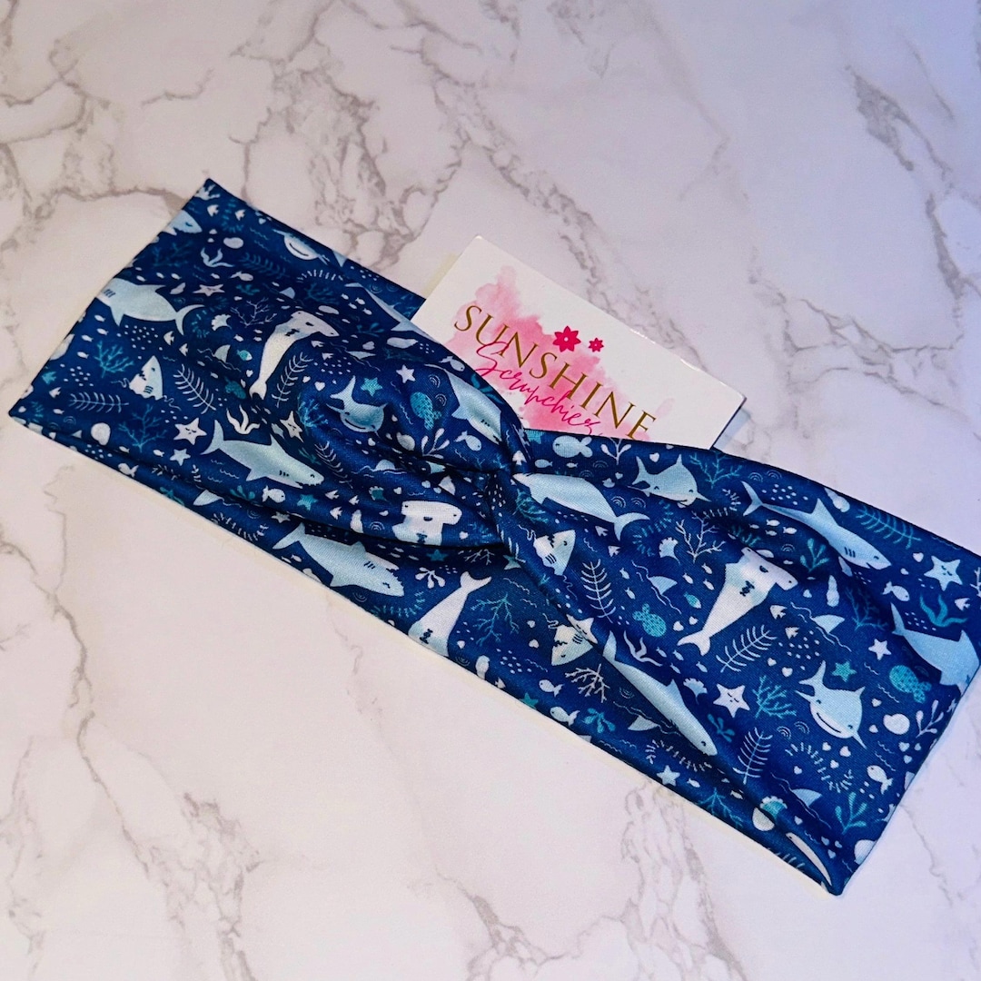 Shark Headband-hair Accessories-fish Headbands-knotted Headbands-soft ...
