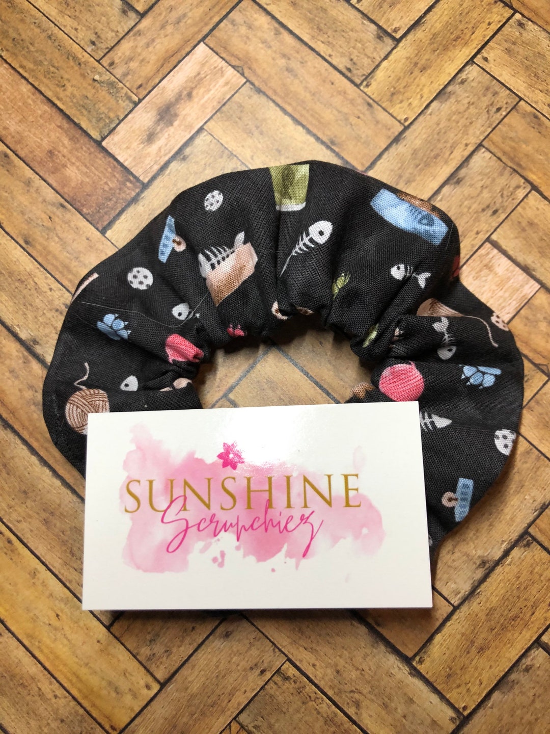 All About Cats Scrunchie-cat Scrunchies-scrunchie-scrunchies-handmade ...