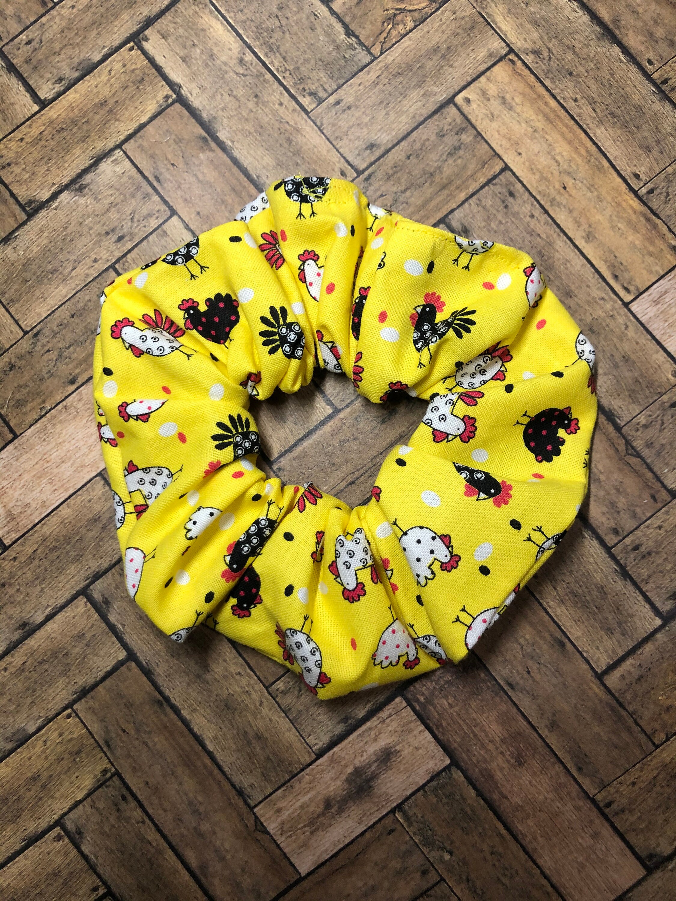 Yellow Chicken scrunchie chicken scrunchies hair ties hair | Etsy