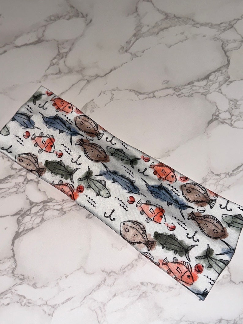 Water Color Fish Headband-beach Headband-soft Headband-twist Headband ...