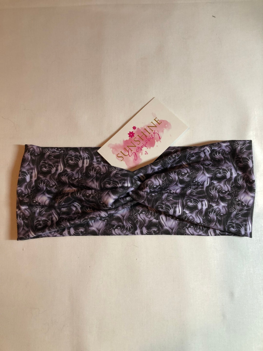 Creepy Skulls Turban Twist Headbands-skull Headband-biker - Etsy